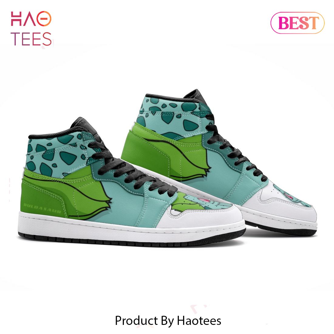 BEST Bulbasaur Starter Pokemon Air Jordan High Top Sneaker POD Design