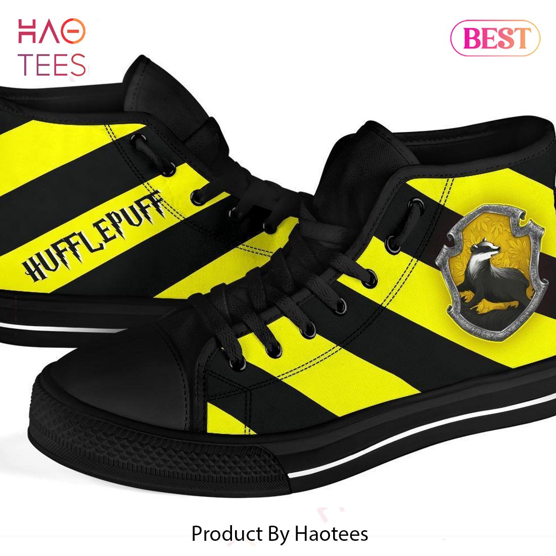 HOT TREND Harry Potter Hufflepuff House High Top Shoes Limited Edition