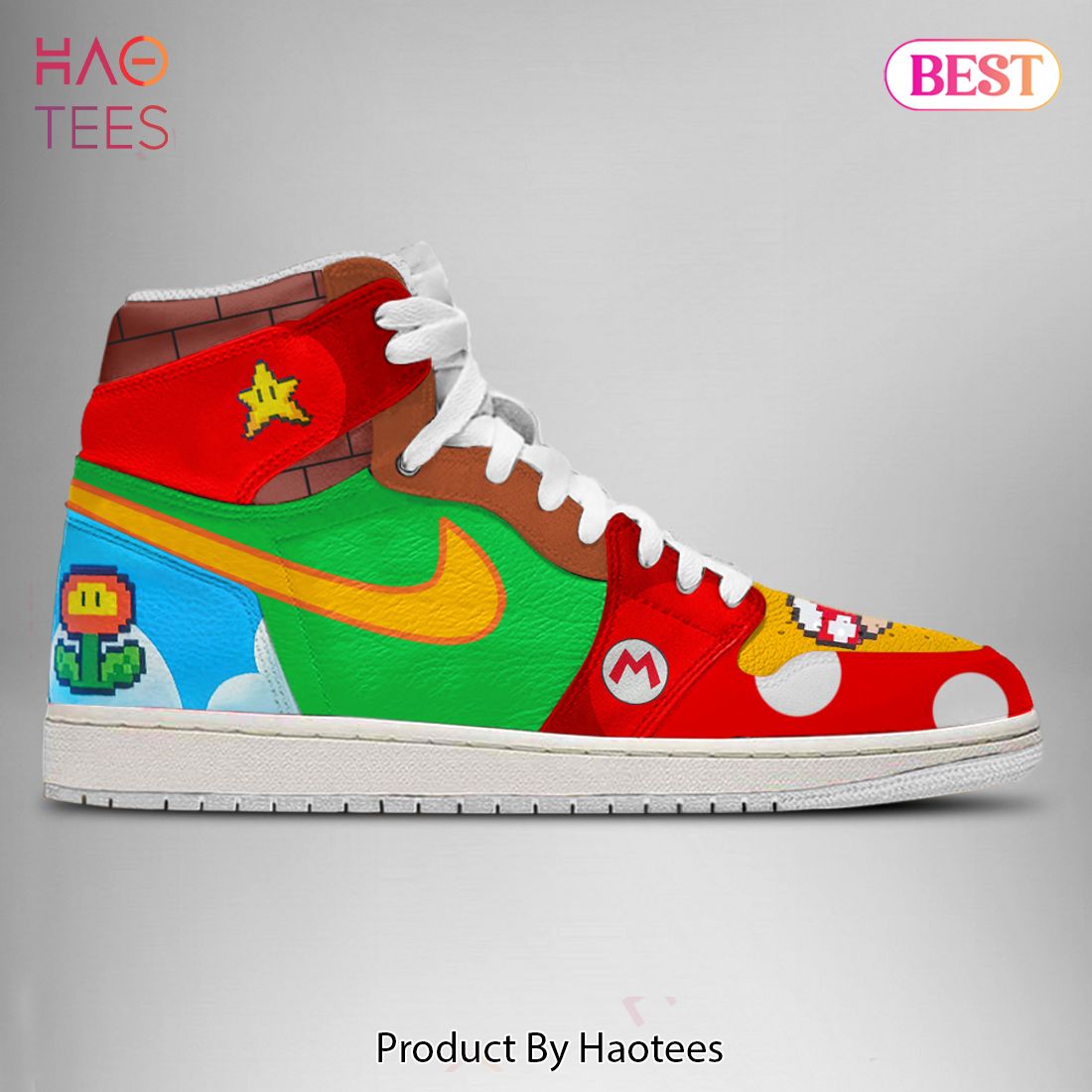 LIMITED Super Mario And Luigi Air Jordan High Top Sneaker POD Design