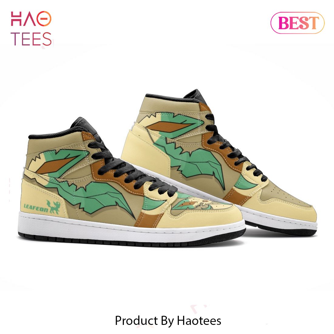 PREMIUM Leafeon Pokemon Air Jordan High Top Sneaker POD Design