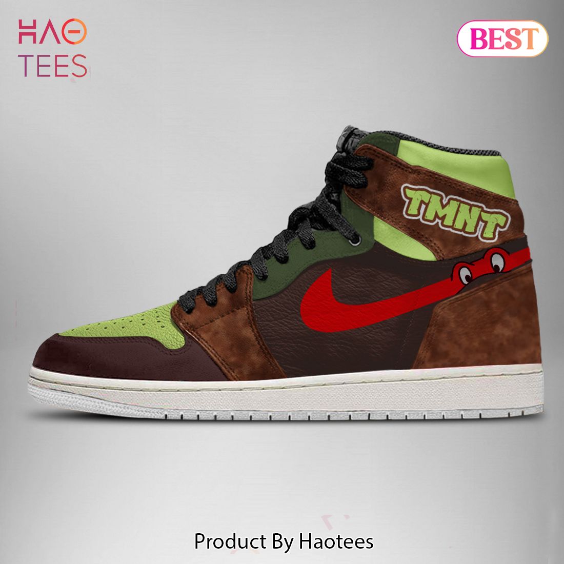 PREMIUM TMNT Teenage Mutant Ninja Turtles Air Jordan High Top Sneaker ...