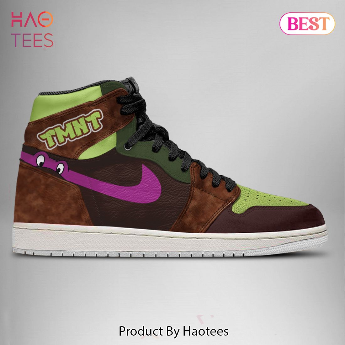 PREMIUM TMNT Teenage Mutant Ninja Turtles Air Jordan High Top Sneaker ...