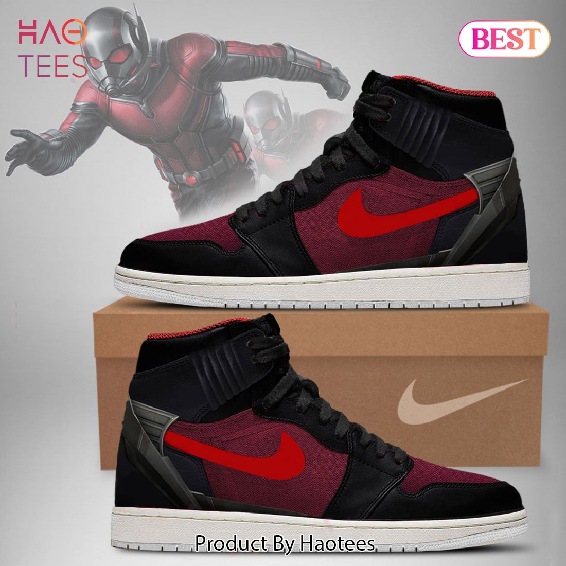 THE BEST Marvel Avengers Antman Air Jordan High Top Sneaker POD Design