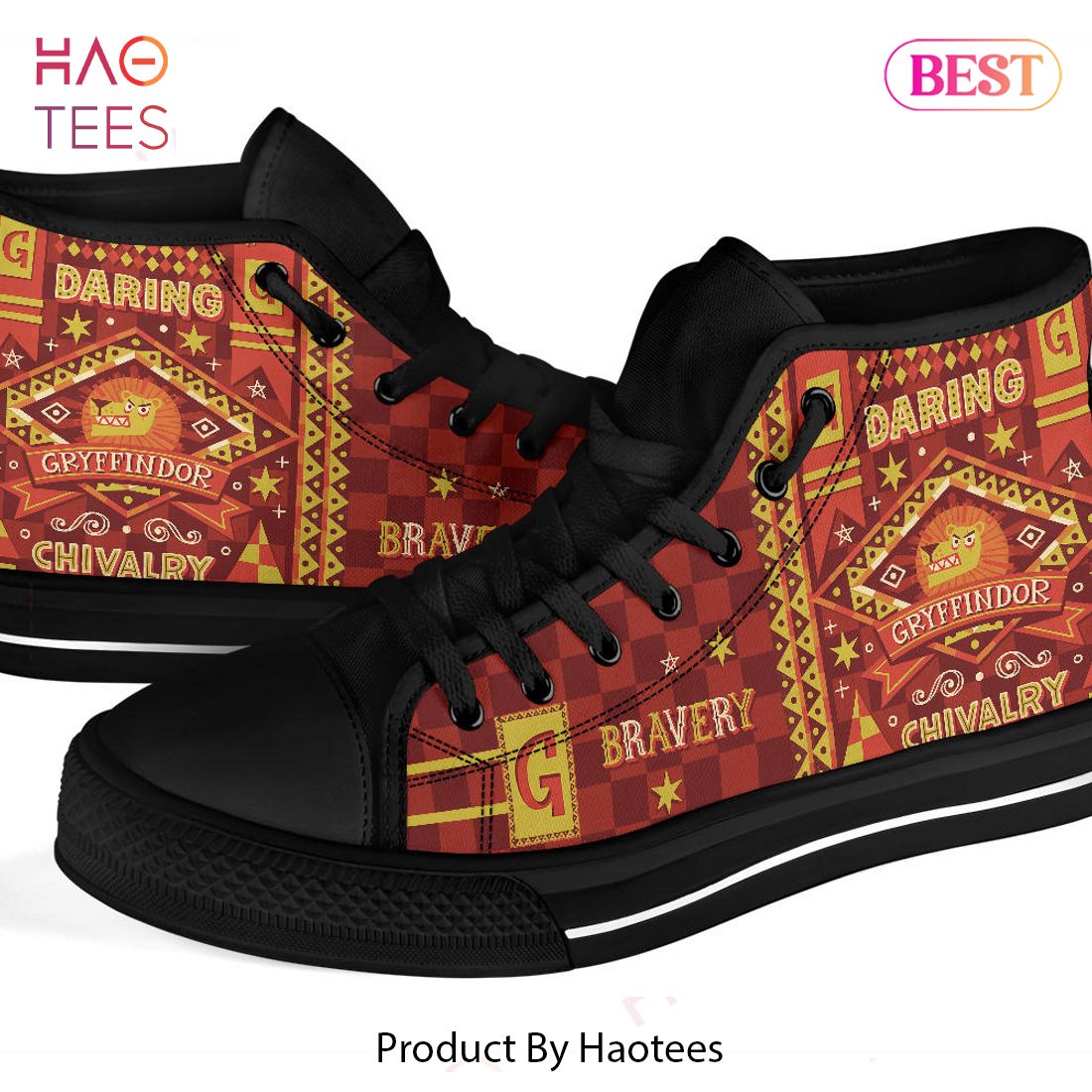 TRENDING Gryffindor Shoes Harry Potter High Top Shoes POD Design