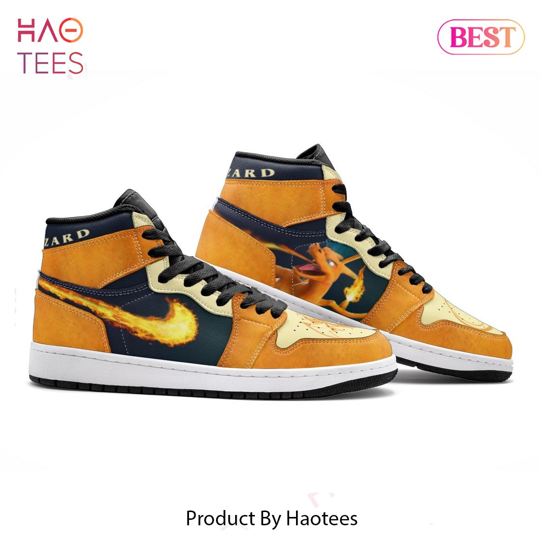 [LUXURY] Charizard's Flame Pokemon Pokemon Air Jordan High Top Sneaker ...