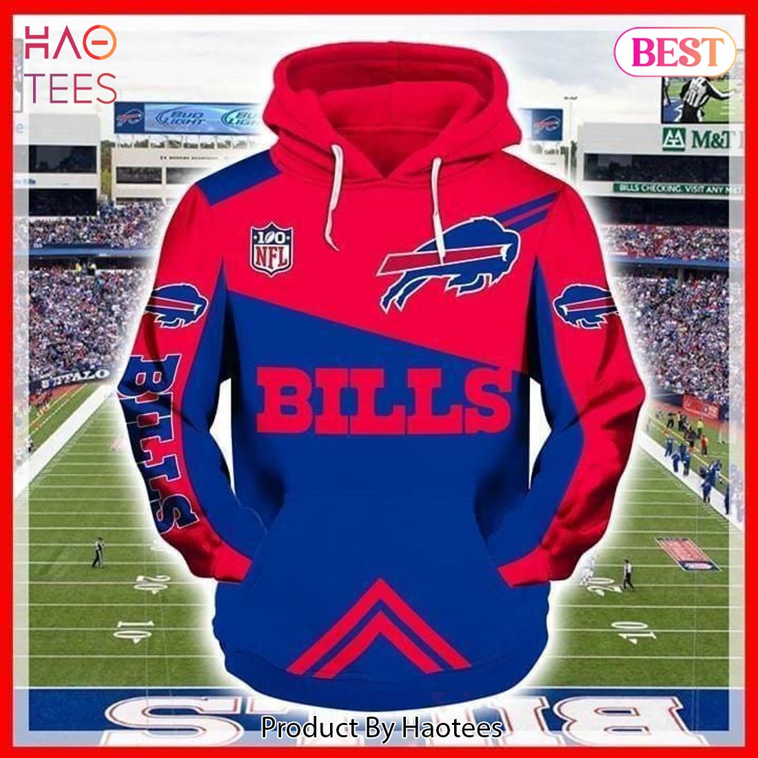 [BEST] Buffalo Bills Football Red Blue Men, Buffalo Bills 3D Hoodie