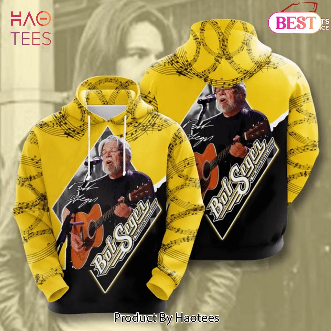 NEW Bob Seger Signature 3D Hoodieed