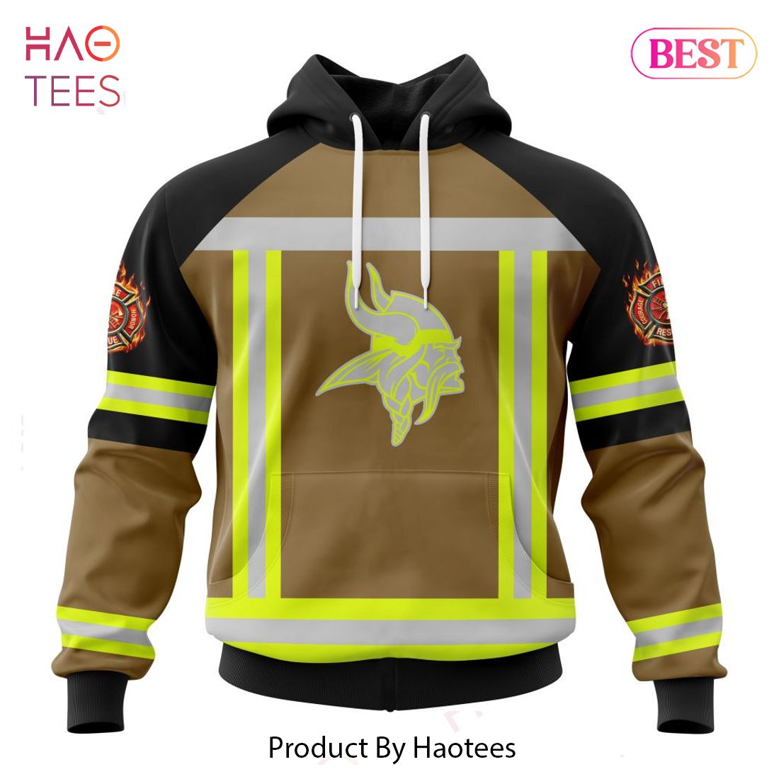 AVAILABLE NFL Minnesota Vikings Special Firefighter Uniform Design Hoodie