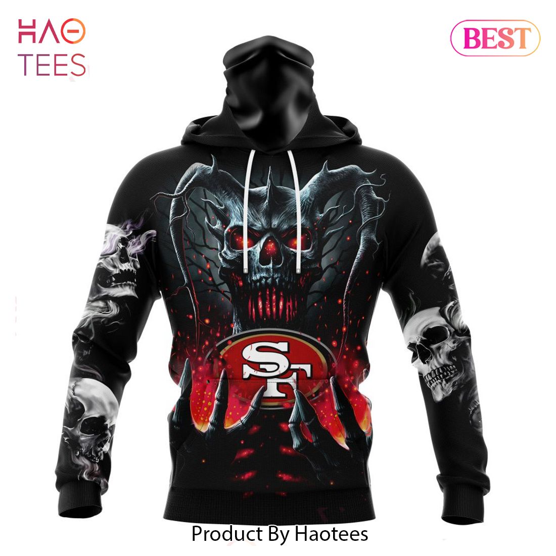 HOT TREND NFL San Francisco 49ers Special Skull Art Design Hoodie