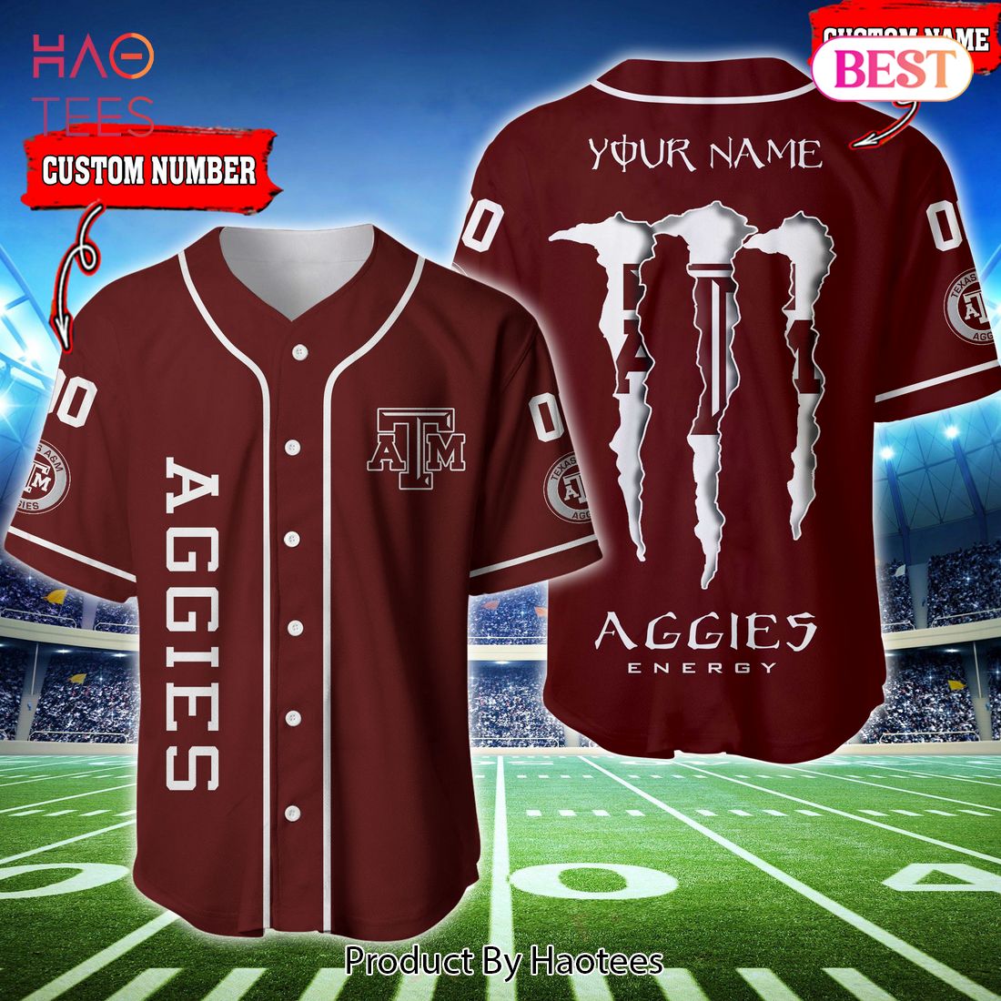 NEW NCAA Texas A_M Aggies Baseball Jersey