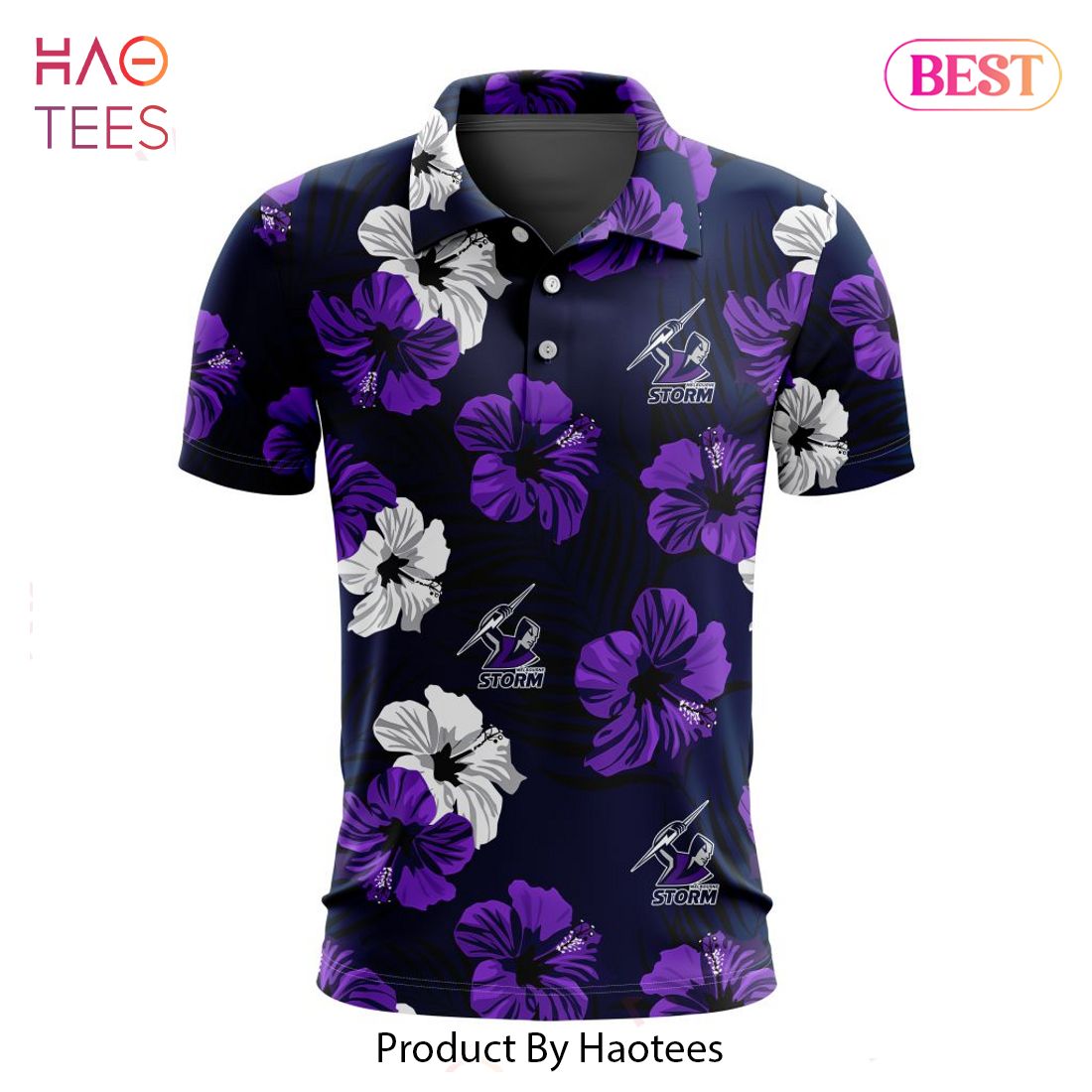 NEW NRL Melbourne Storm Special Aloha Golf Polo Design