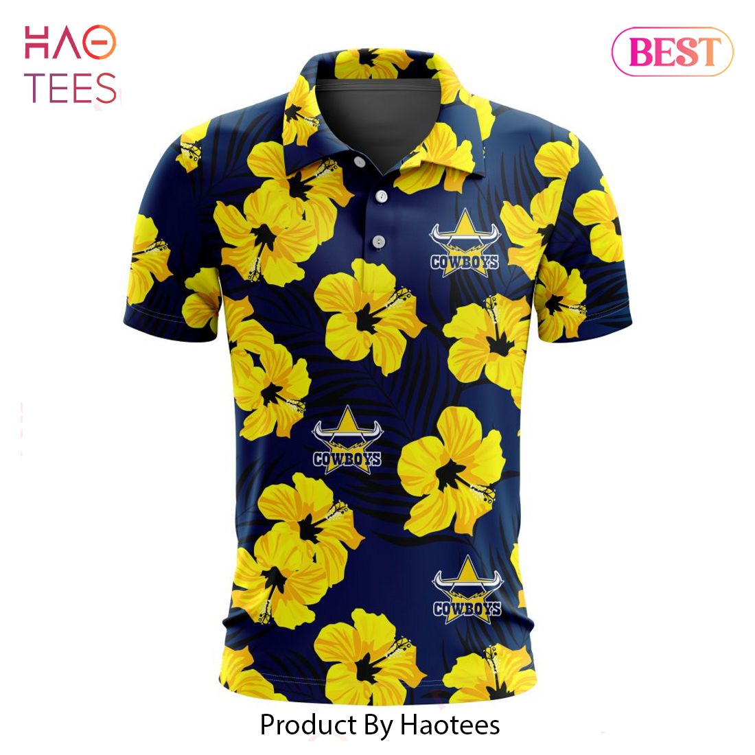 PREMIUM NRL North Queensland Cowboys Special Aloha Golf Polo Design