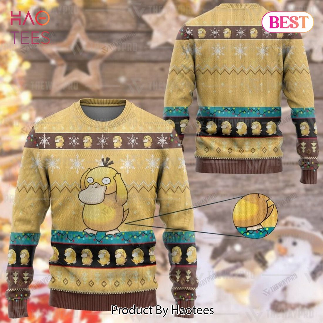 AVAILABLE Psyduck Giftsmerch Pokemon Custom Sweater