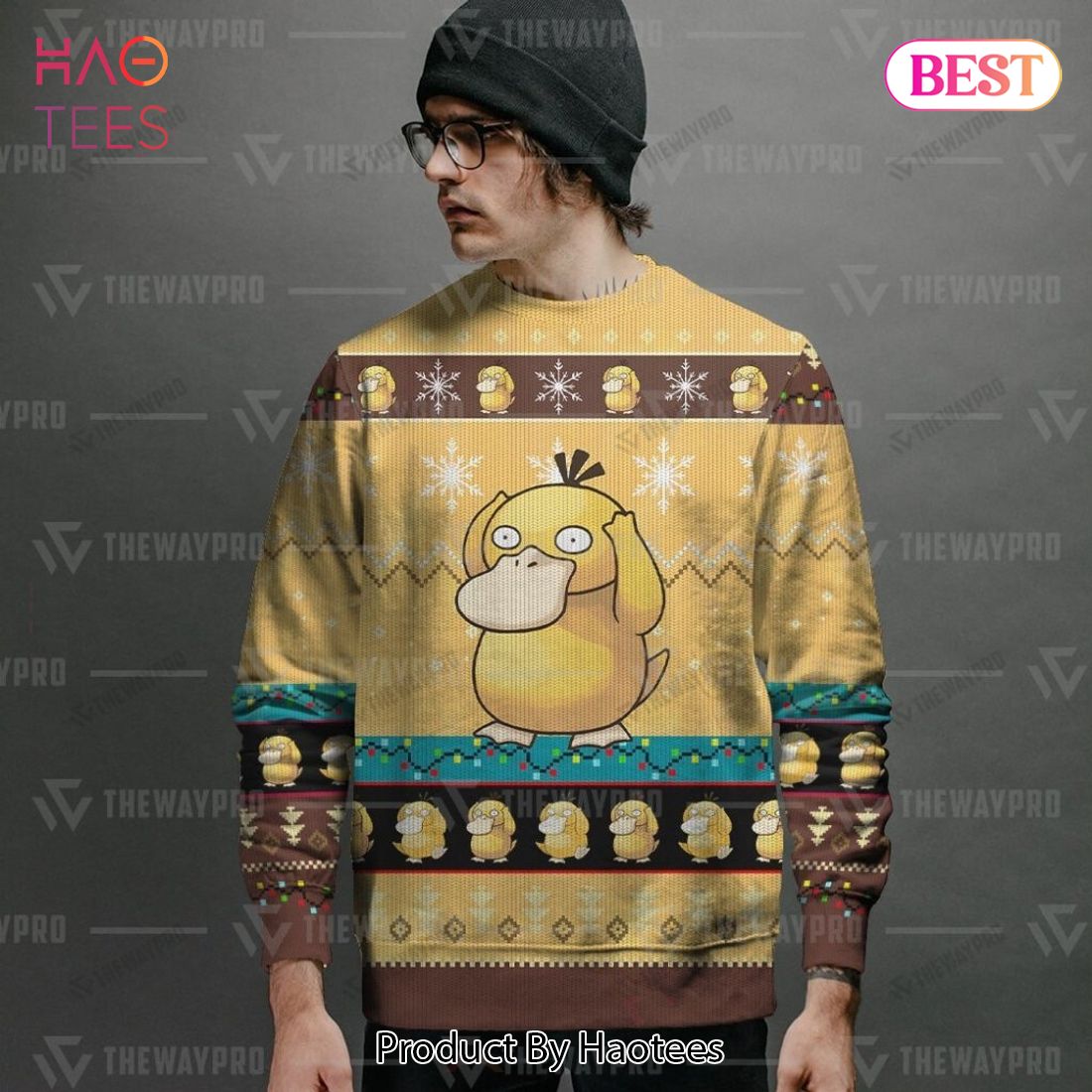 AVAILABLE Psyduck Giftsmerch Pokemon Custom Sweater