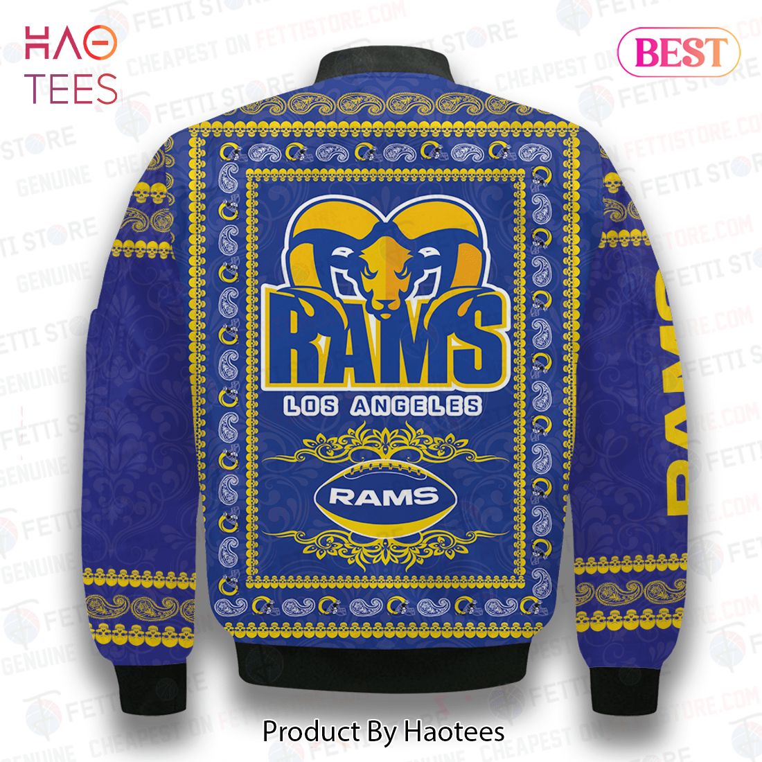 AVAILABLE Los Angeles Rams Classic Pattern NFL 3D Bomber Jacket