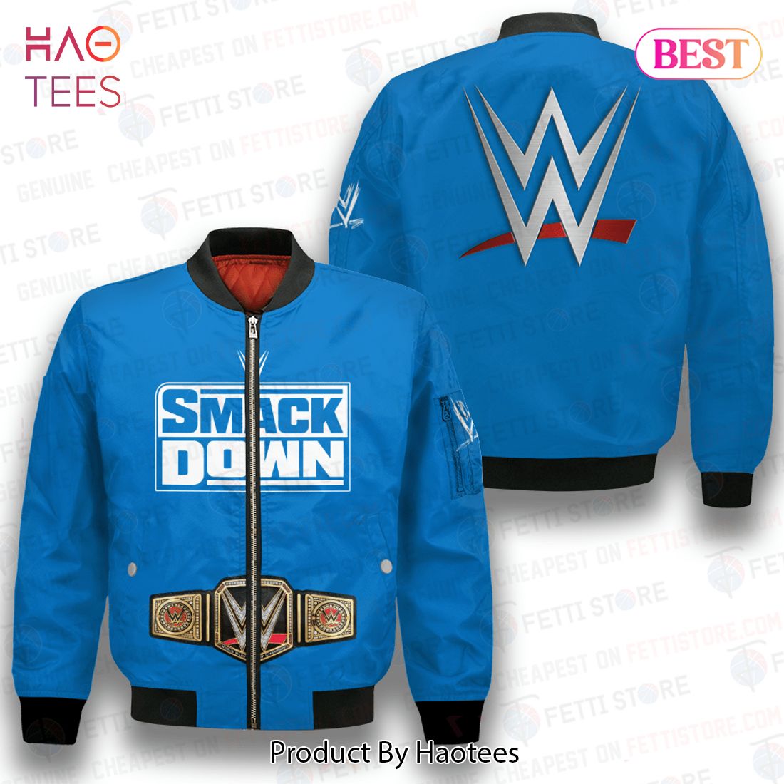 AVAILABLE WWE Professional Wrestling Smackdown Blue Championship Cool ...