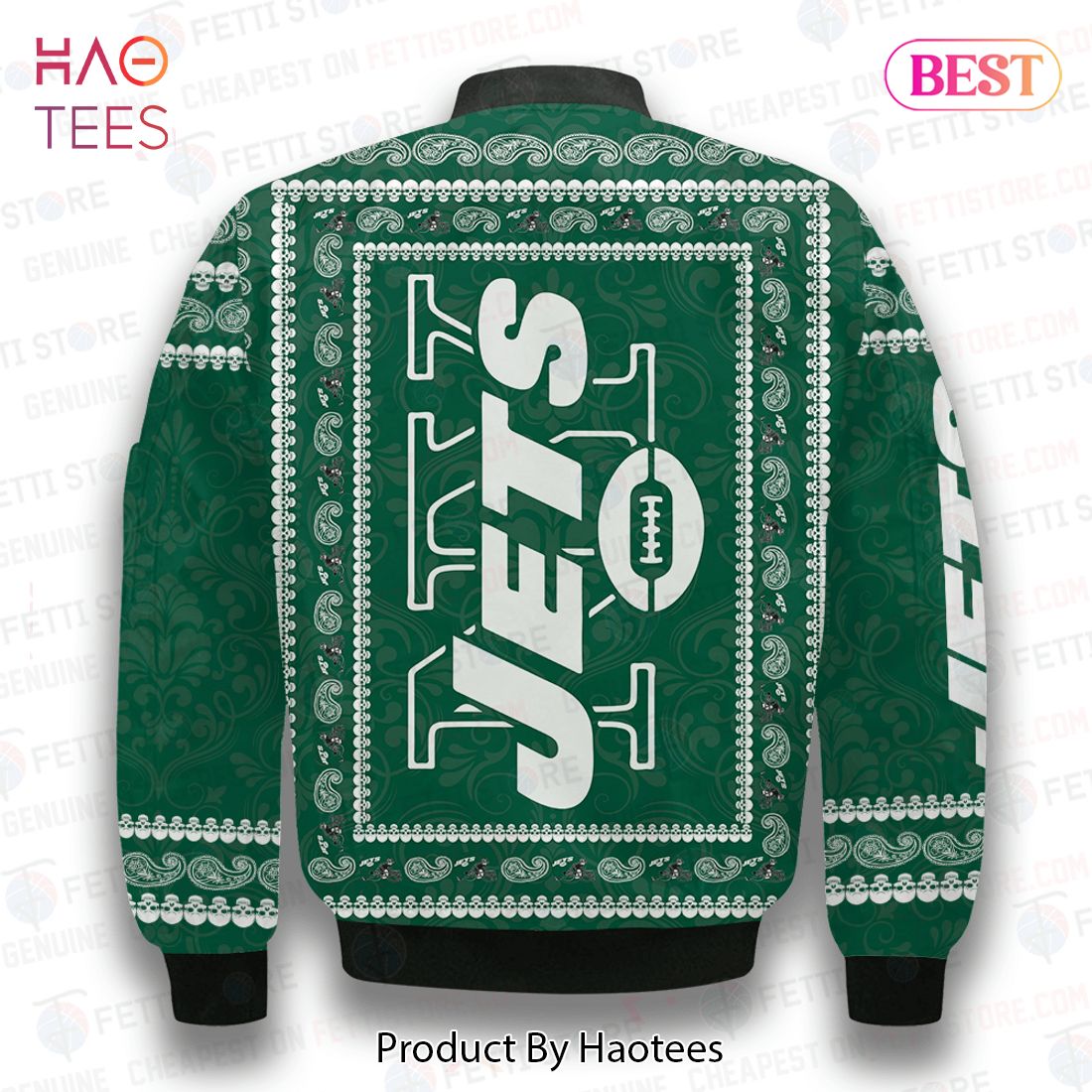 HOT New York Jets Classic Pattern NFL 3D Bomber Jacket