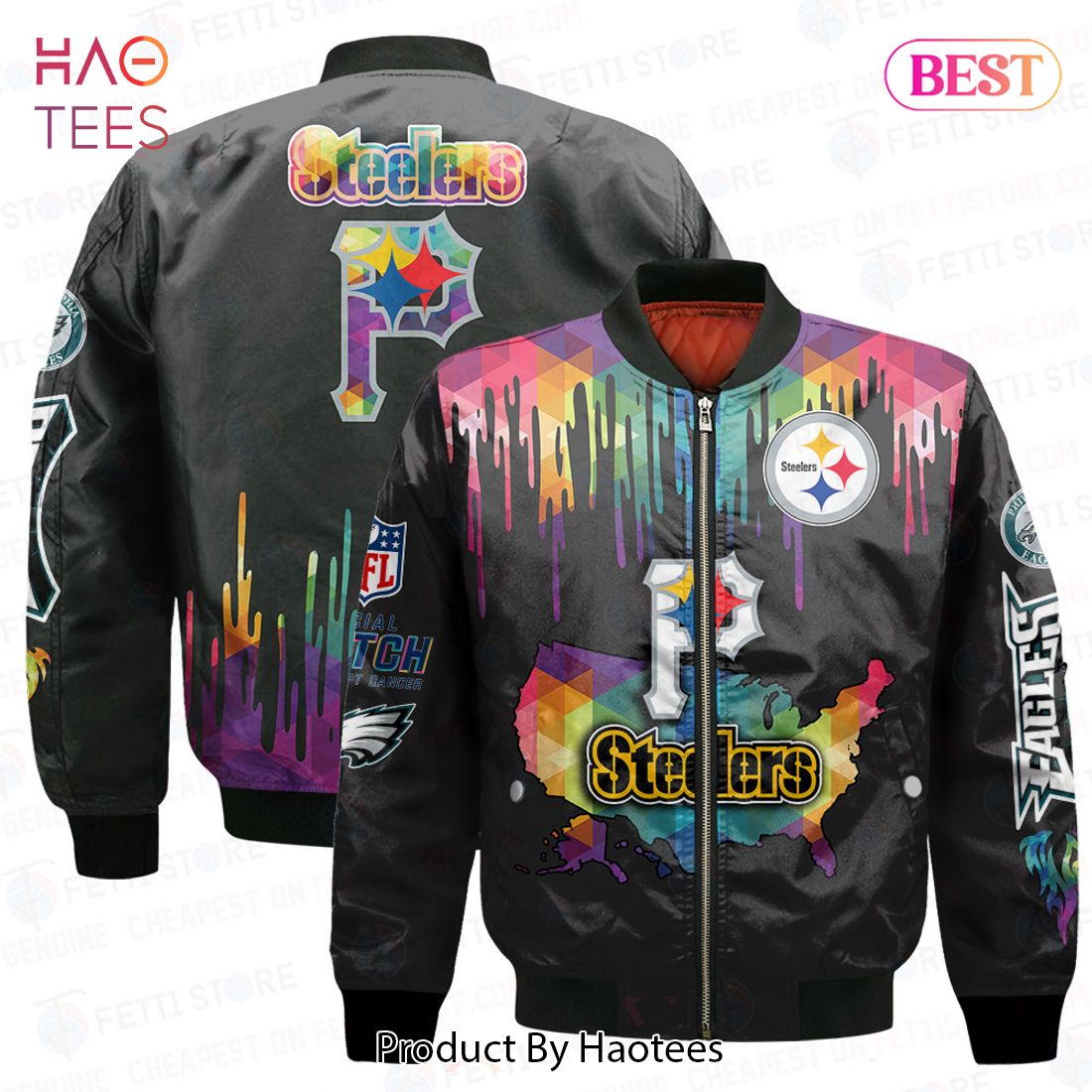 HOT TREND Pittsburgh SteelersNational Football League AOP Bomber Jacket