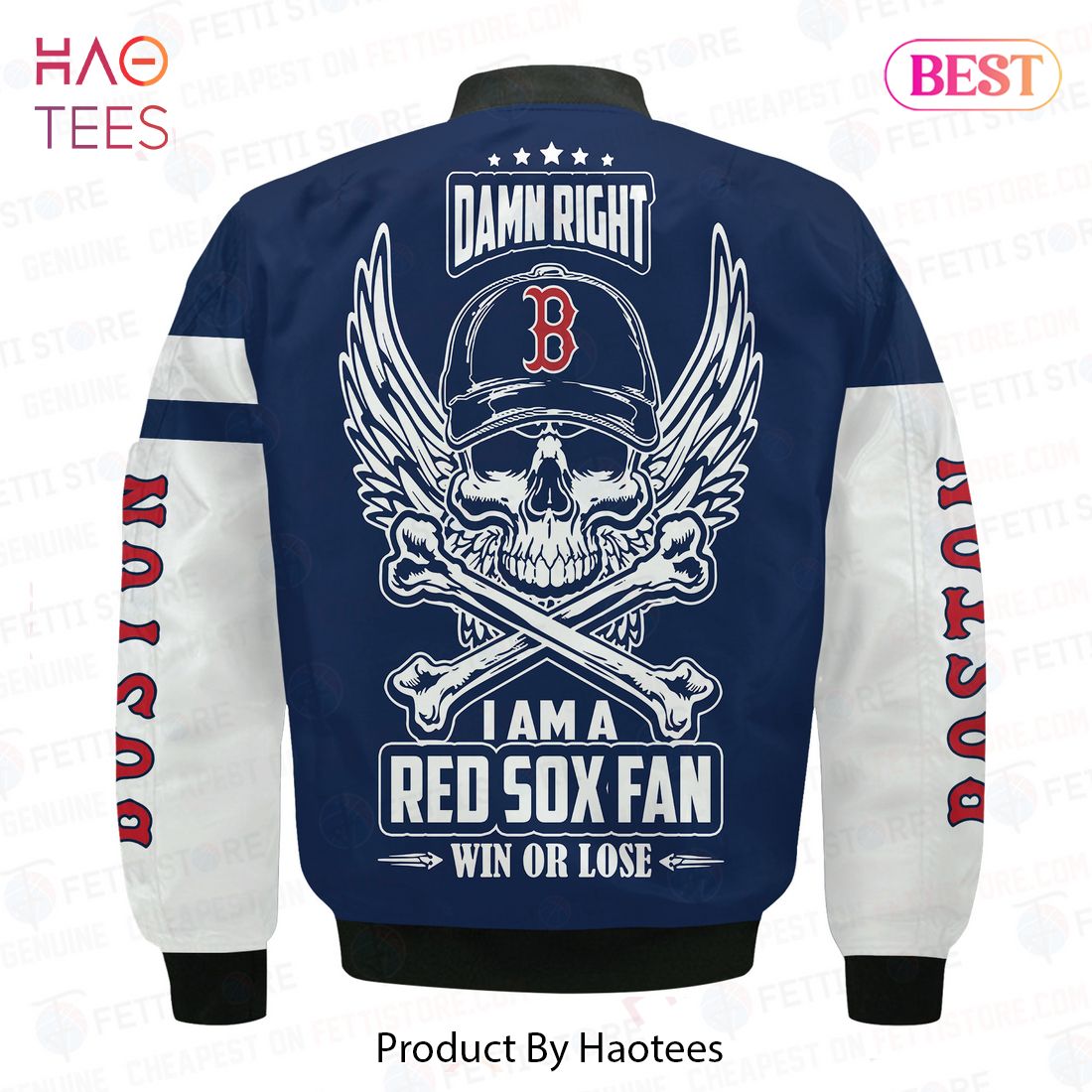 LIMITED Boston Red Sox Pattern MLB 3D Bomber Jacket