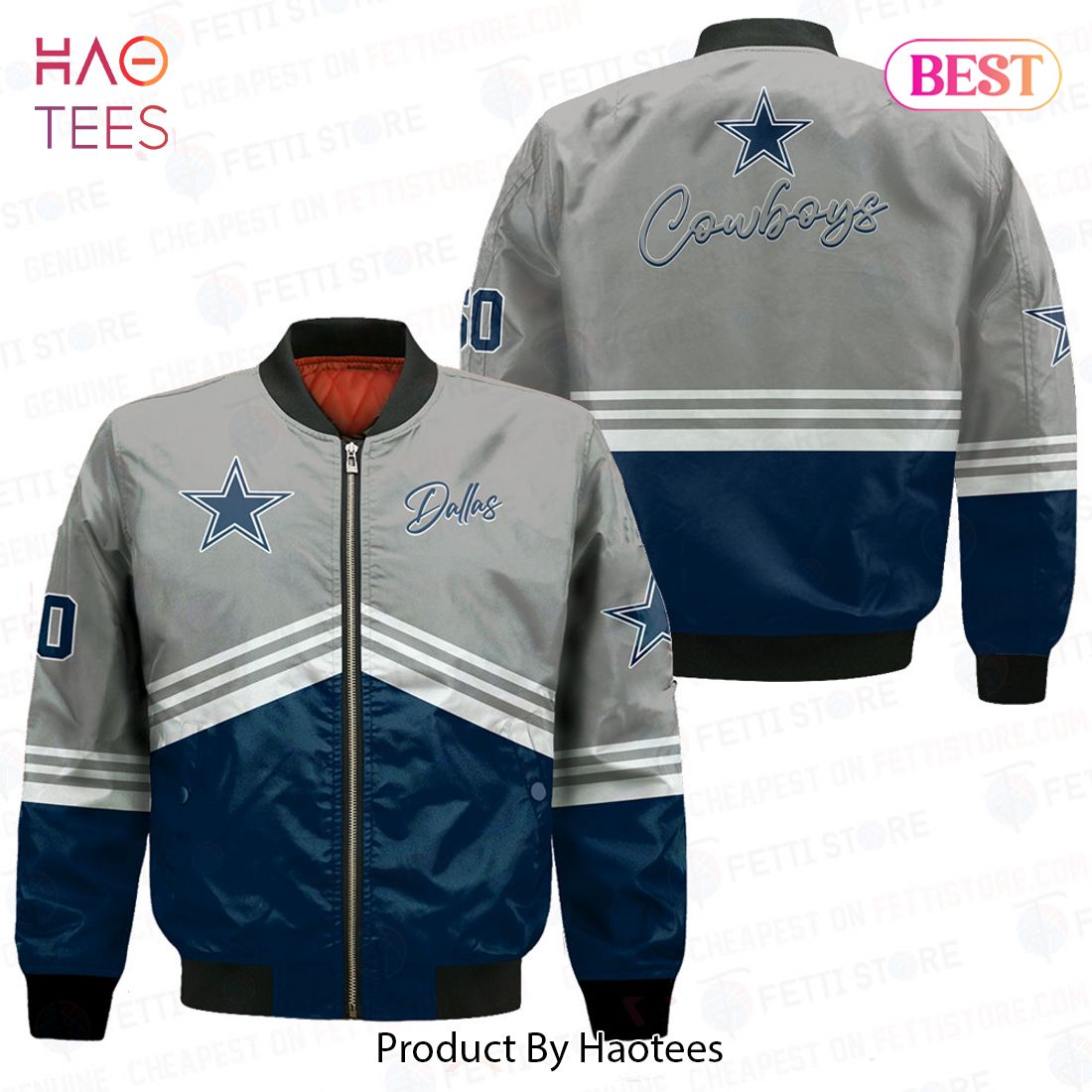 LUXURY Dallas CowboysNational Football League AOP Bomber Jacket