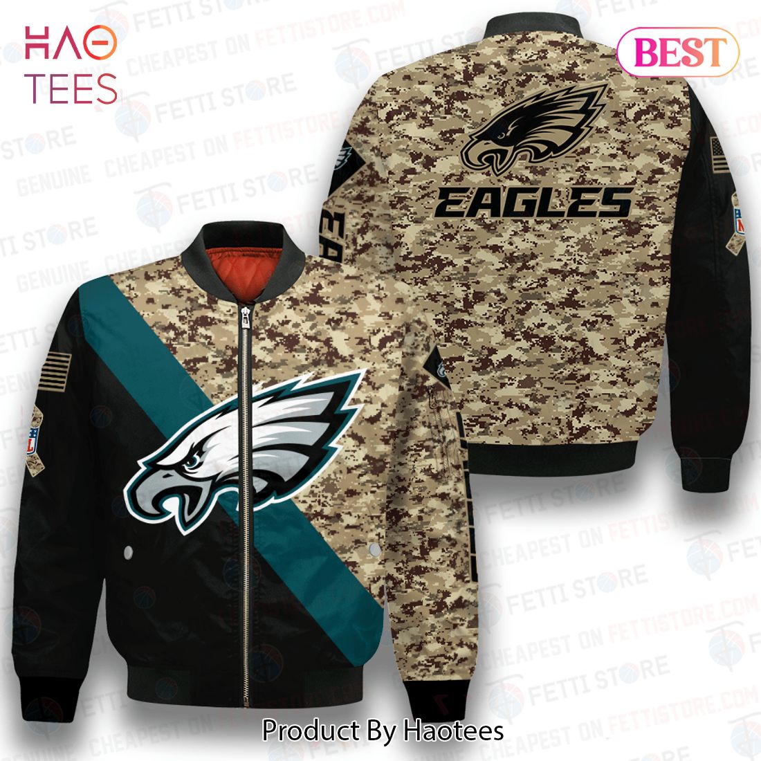 LUXURY Philadelphia EaglesNational Football League AOP Bomber Jacket