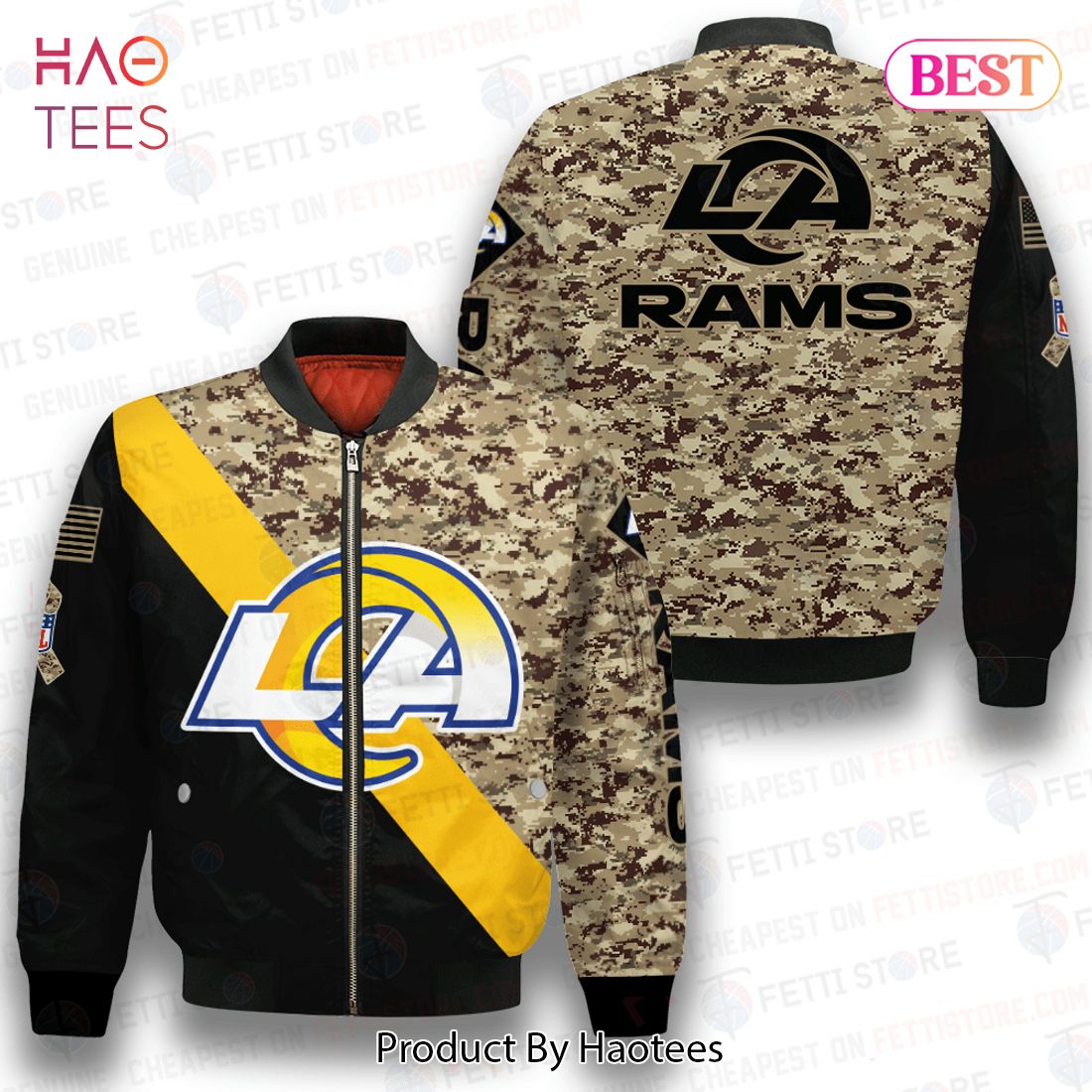 NEW Los Angeles RamsNational Football League AOP Bomber Jacket