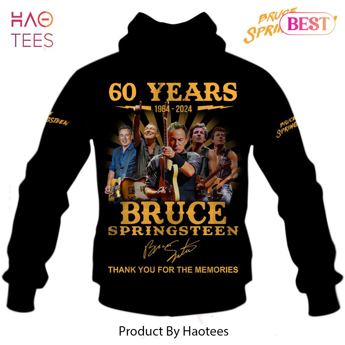 Celebrating 60 Years of Bruce Springsteen's Singing Career Hoodie, T ...