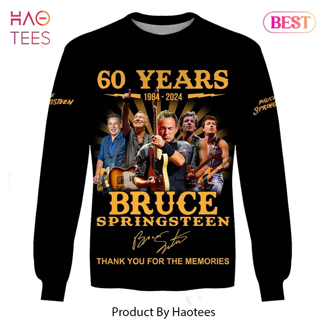 Celebrating 60 Years of Bruce Springsteen's Singing Career Hoodie, T ...