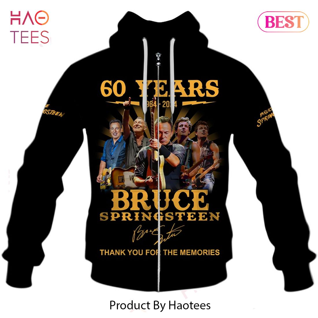 Celebrating 60 Years of Bruce Springsteen's Singing Career Hoodie, T ...