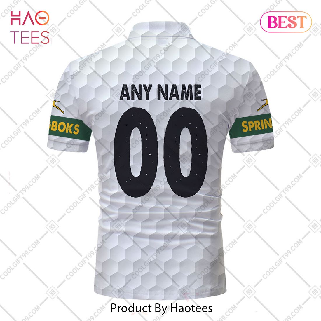 Personalized Golf Springboks South African Polo Shirt