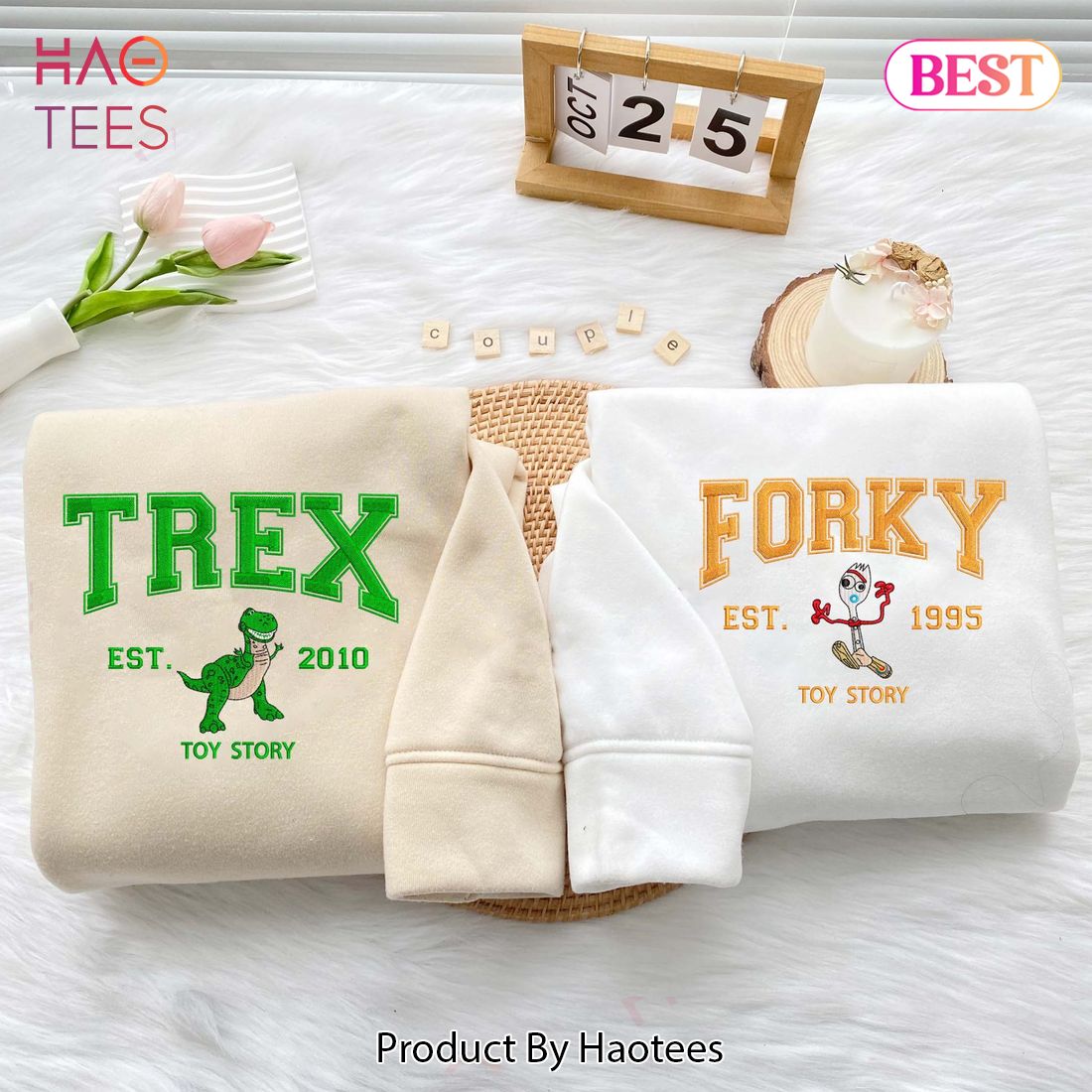 LUXURY Trex and Forky Toy Story - Embroidered Shirt