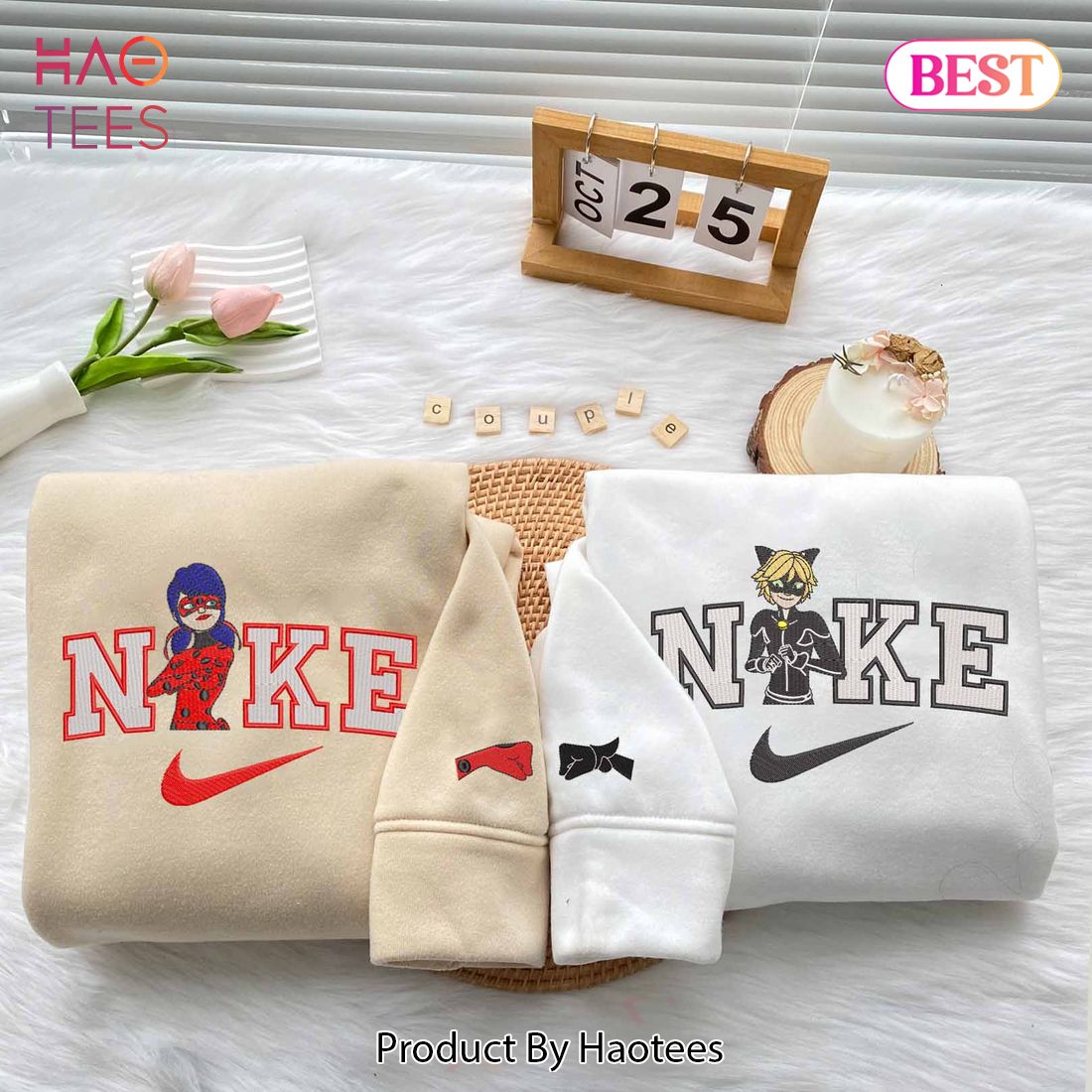 PREMIUM Lady Bug and Cat Noir - Embroidered Shirt