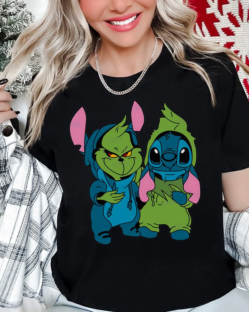 THE BEST Grinch & Stitch Christmas Sweatshirt