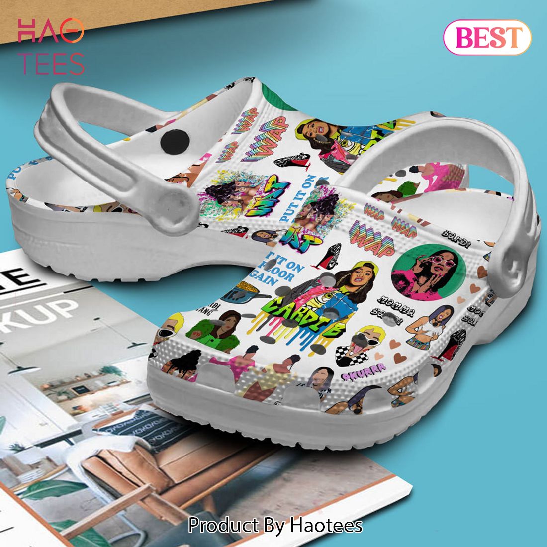 Cardi B Rapper Music Crocs Crocband Clogs Shoes For Men Women and Kids ...