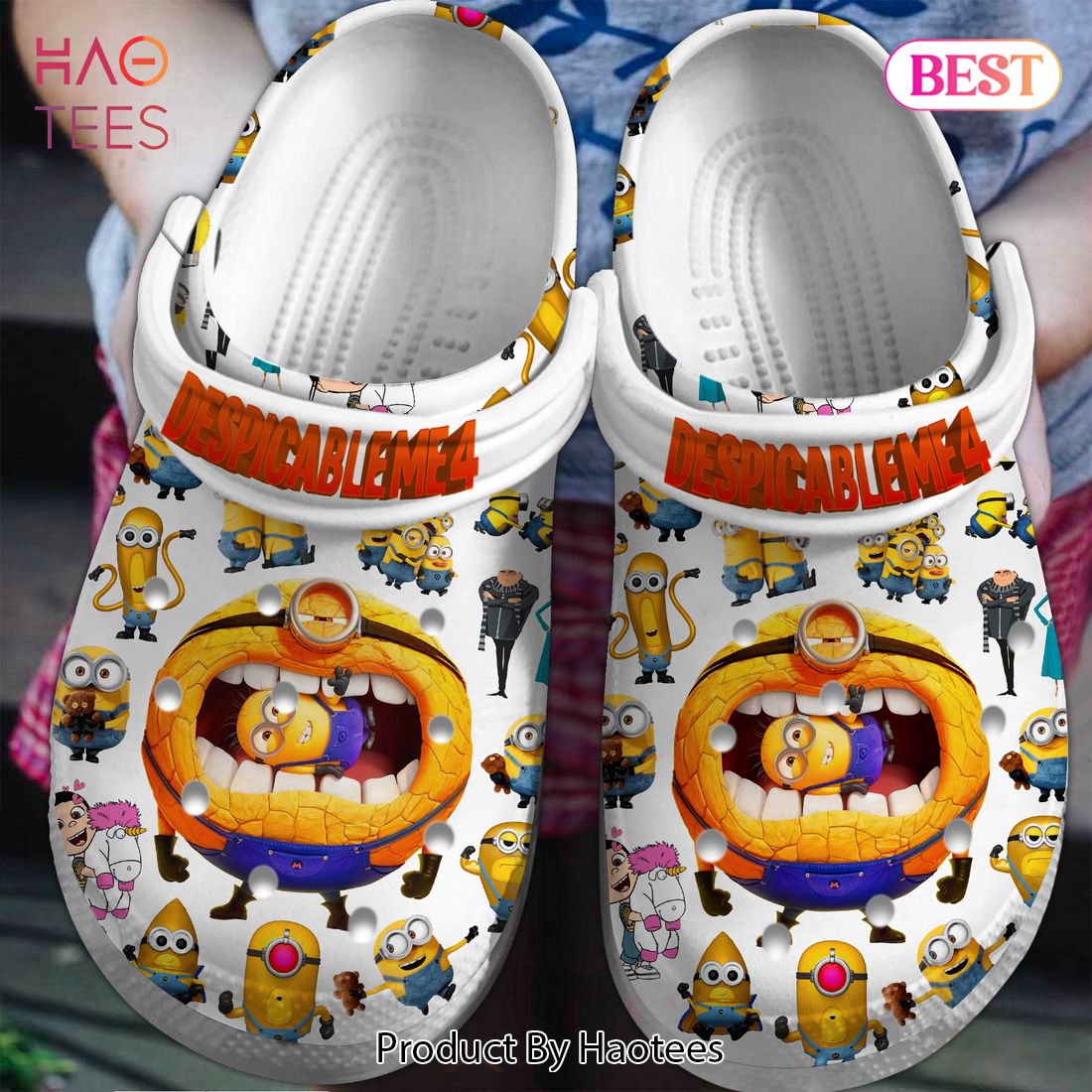 Despicable Me 4 Minions Cartoon Crocs Crocband Clogs Shoes Comfortable ...