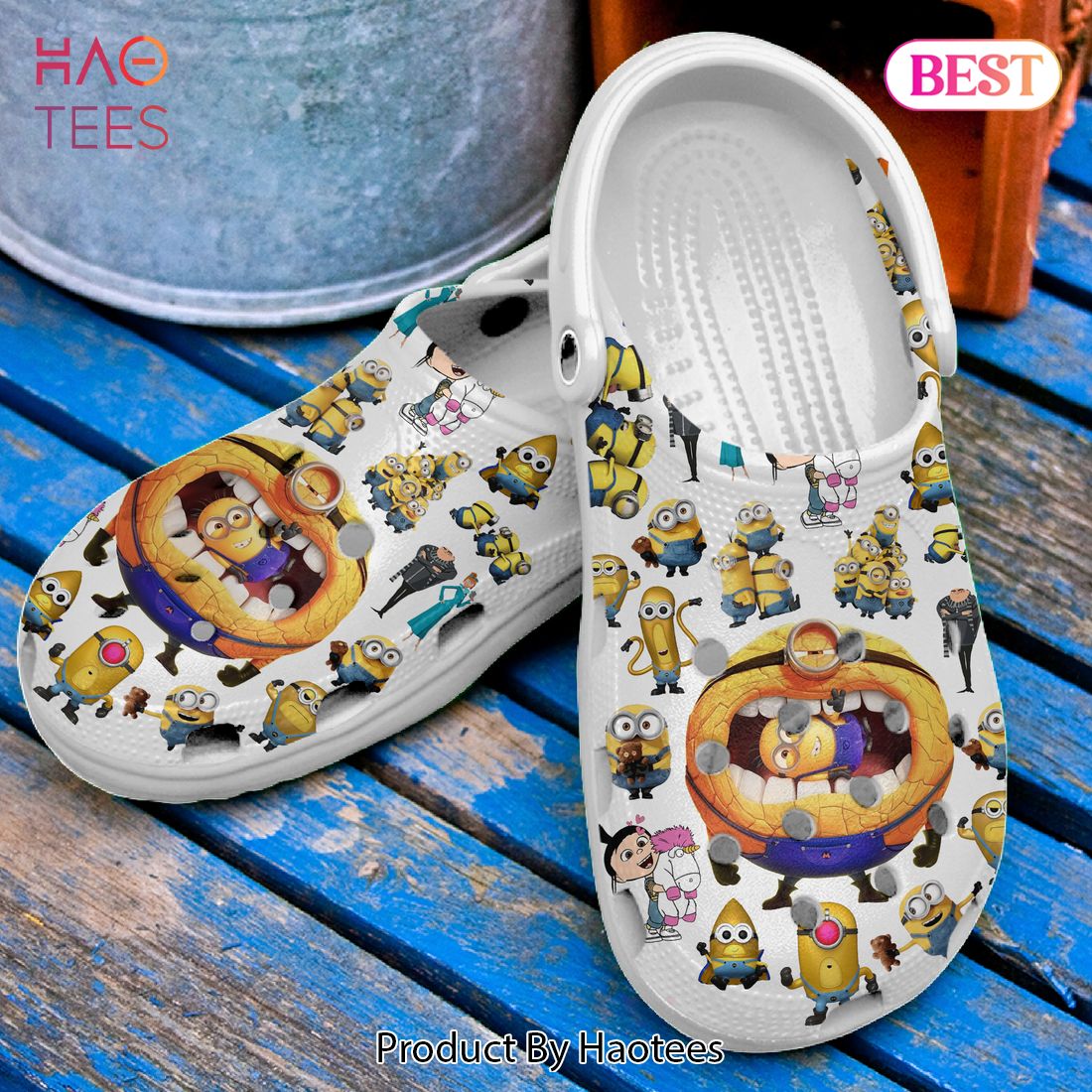 Despicable Me 4 Minions Cartoon Crocs Crocband Clogs Shoes Comfortable ...