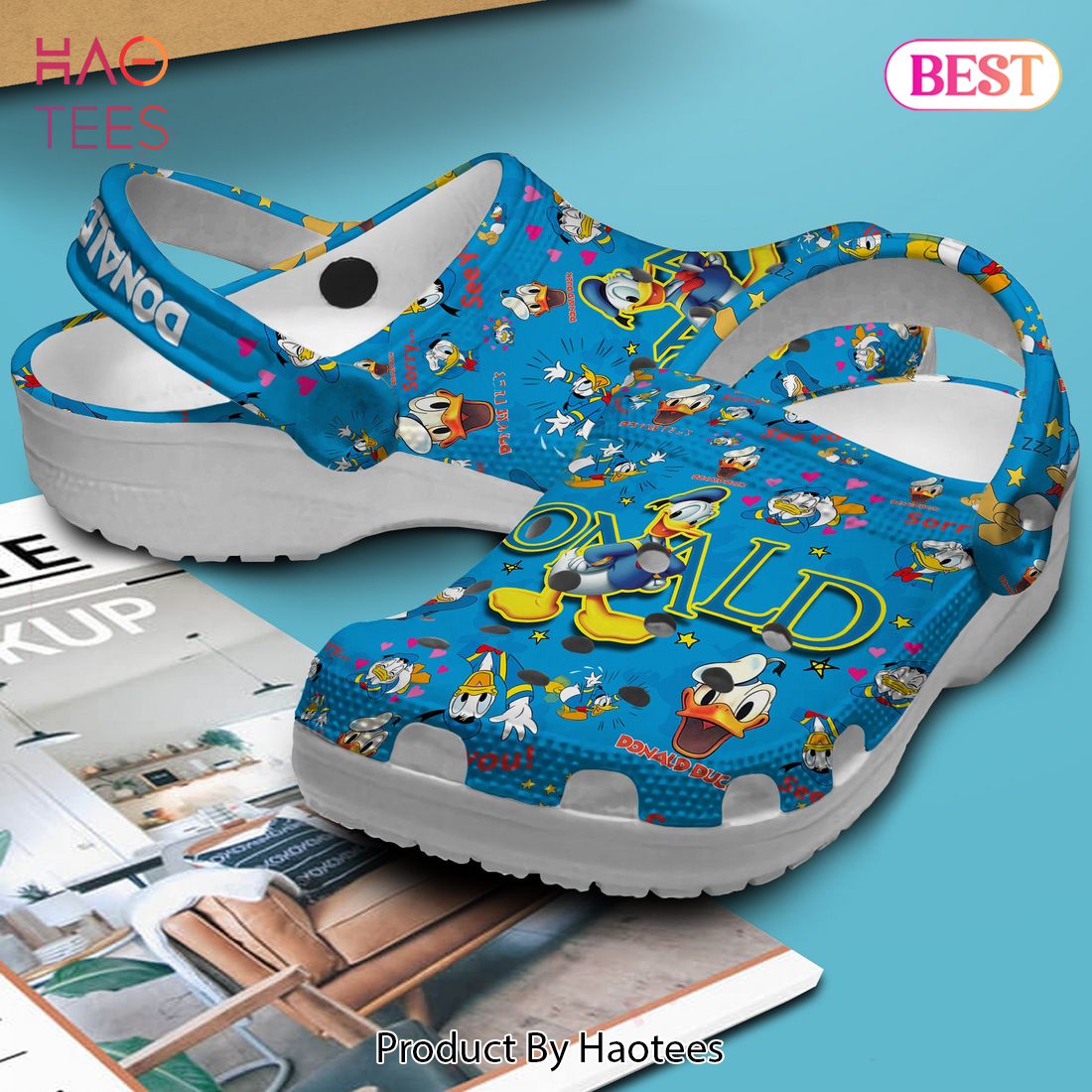 Donald Duck Disney Cartoon Crocs Crocband Clogs Shoes Comfortable For ...