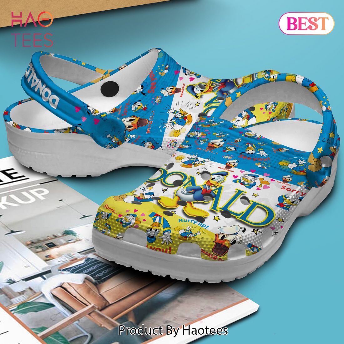 Donald Duck Disney Cartoon Crocs Crocband Clogs Shoes Comfortable For ...