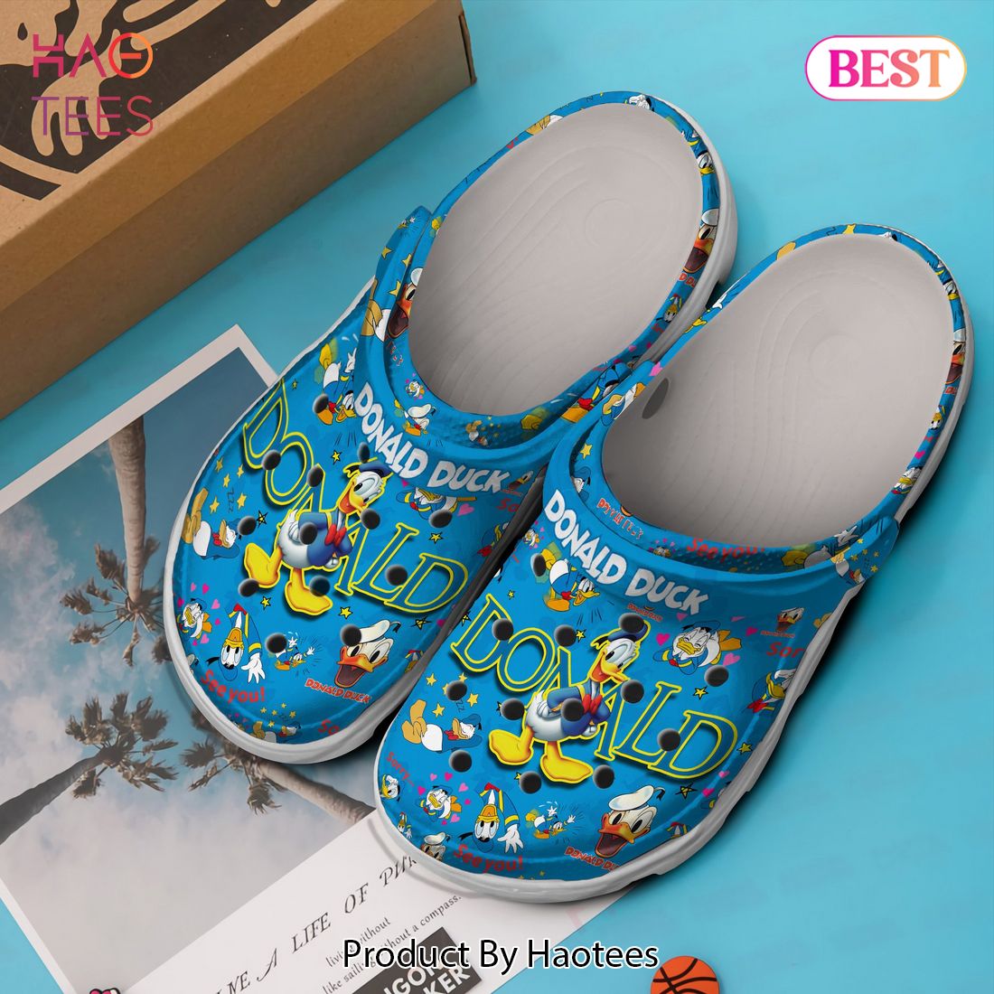 Donald Duck Disney Cartoon Crocs Crocband Clogs Shoes Comfortable For ...