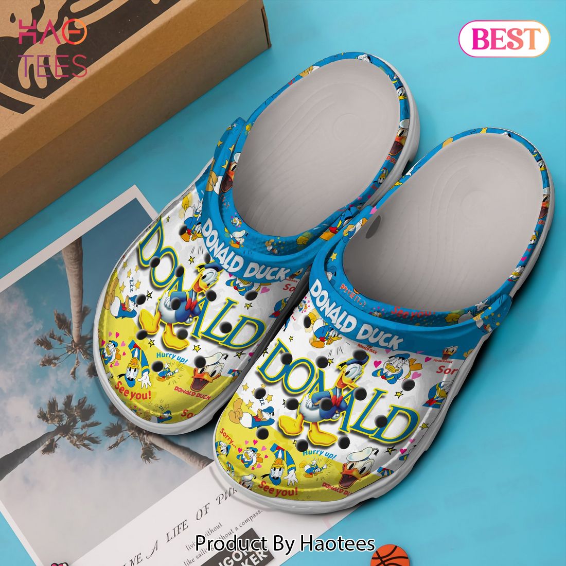 Donald Duck Disney Cartoon Crocs Crocband Clogs Shoes Comfortable For ...