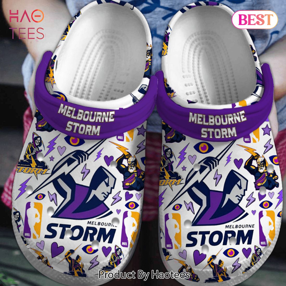 Melbourne Storm Australia NRL Sport Crocs Crocband Clogs Shoes ...