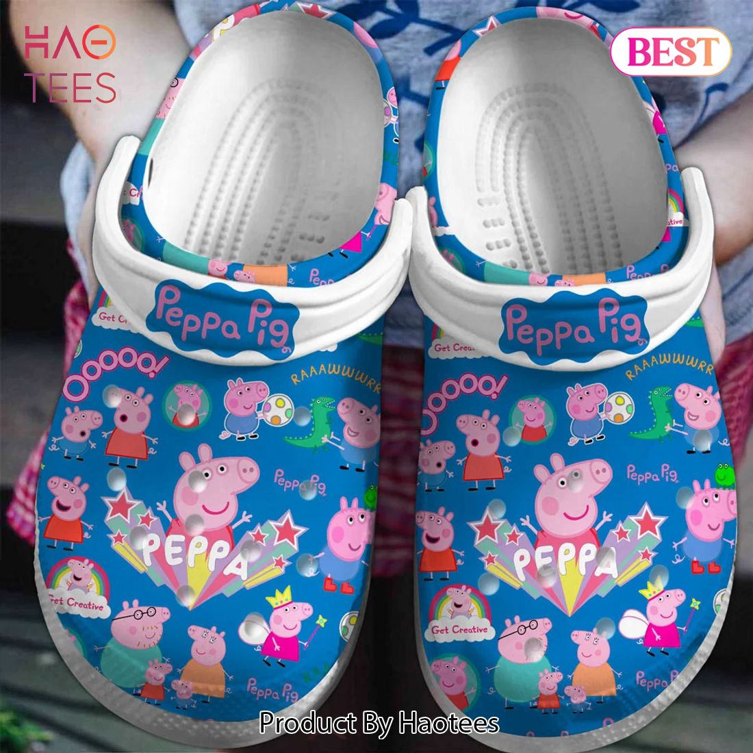 Peppa Pig Cartoon Crocs Crocband Clogs Shoes Comfortable For Men Women ...