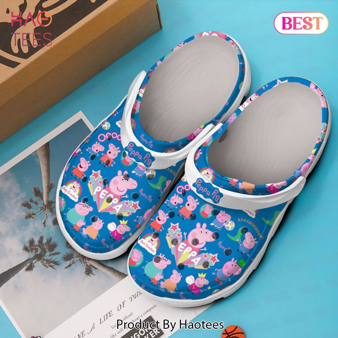 Peppa Pig Cartoon Crocs Crocband Clogs Shoes Comfortable For Men Women ...