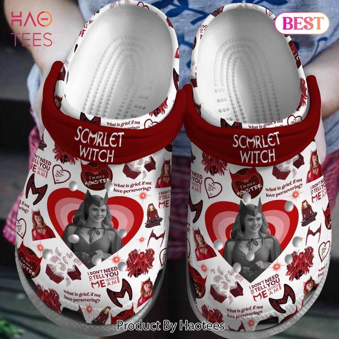 Scarlet Witch Marvel Movie Crocs Crocband Clogs Shoes Comfortable For ...