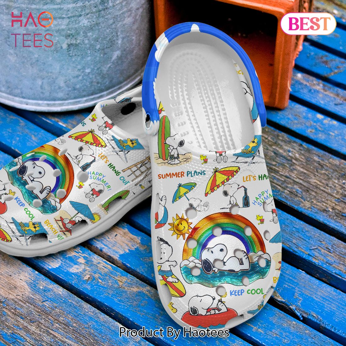 Snoopy Cartoon Crocs Crocband Clogs Shoes Comfortable For Men Women and ...