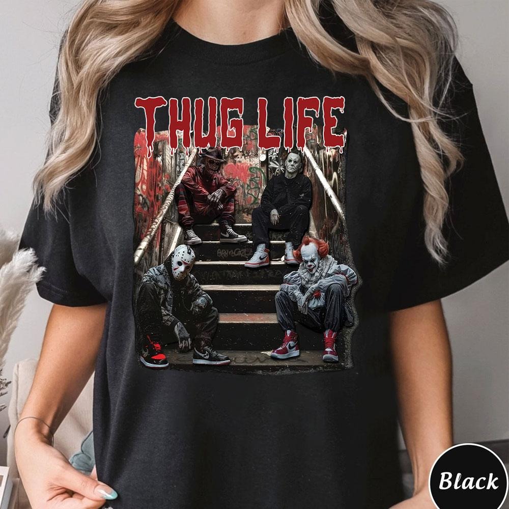 Halloween Horror Characters THUG LIFE T-Shirt, Hoodie, Sweatshirt