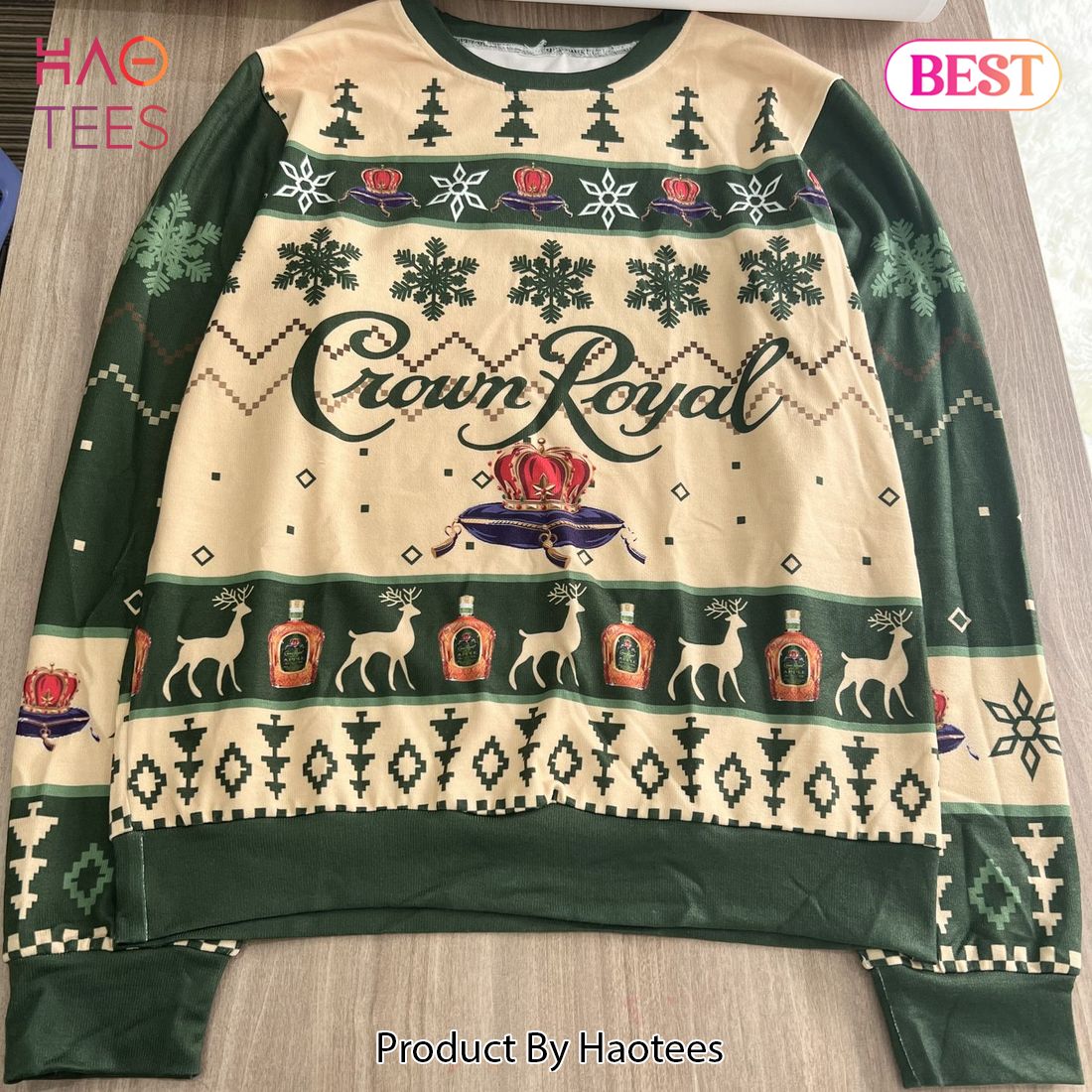 Whiskey Crown Royal Apple Christmas Ugly Sweaters