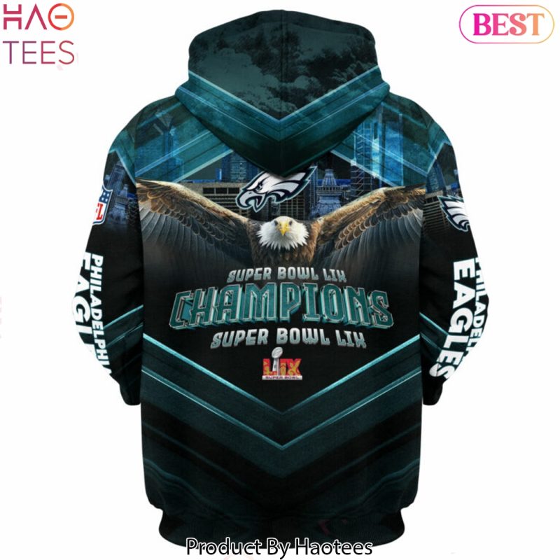 2025 LIX Super Bowl Champion Philadelphia Eagles Design Hoodie