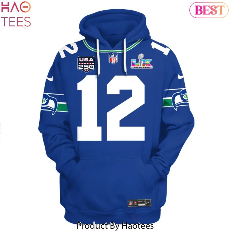 12 Fan Seattle Seahawks Super Bowl LX Hoodie